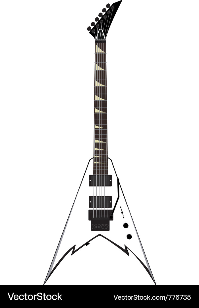 Flying v guitar Royalty Free Vector Image - VectorStock
