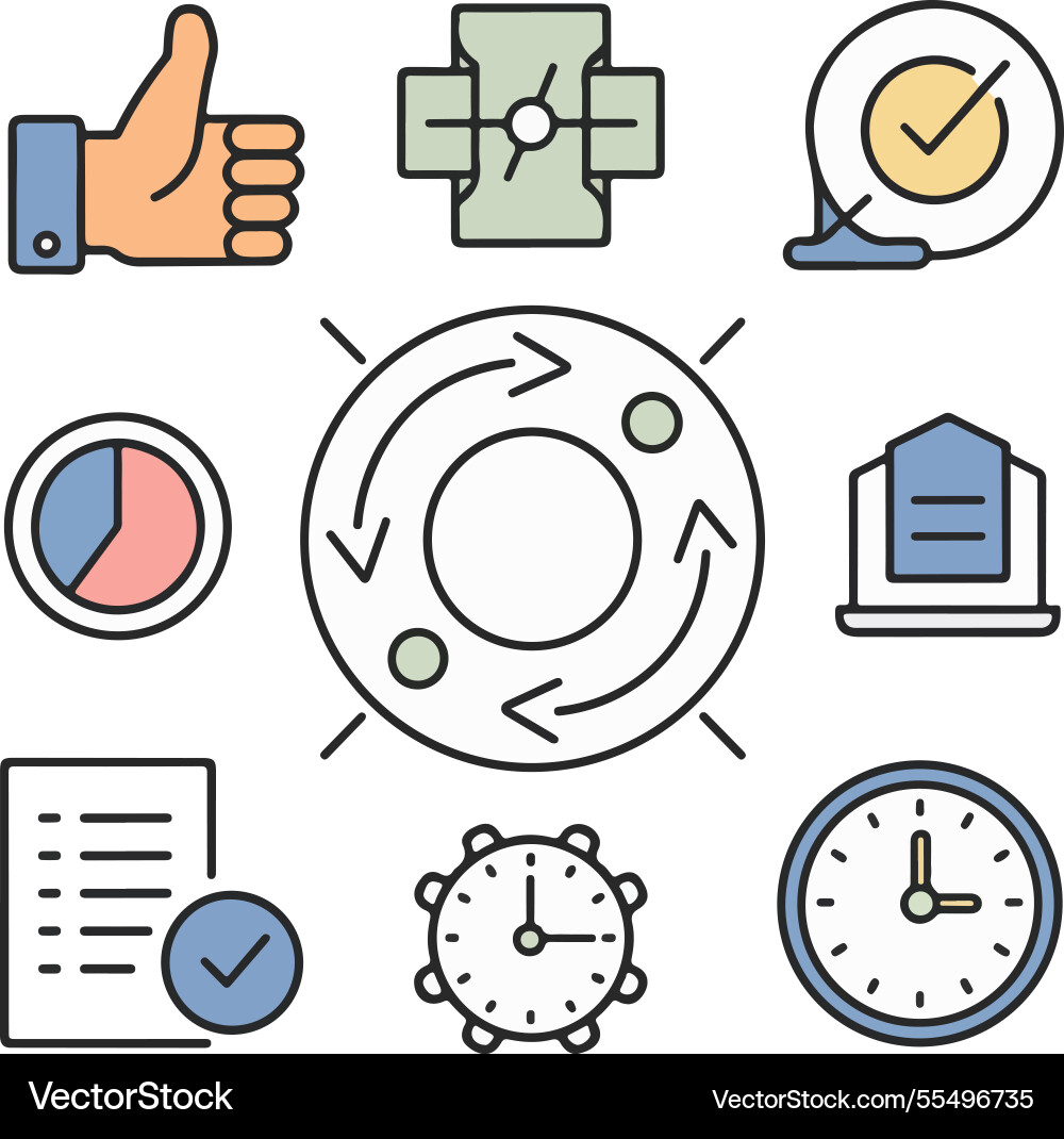 Innovative business collaboration and task Vector Image