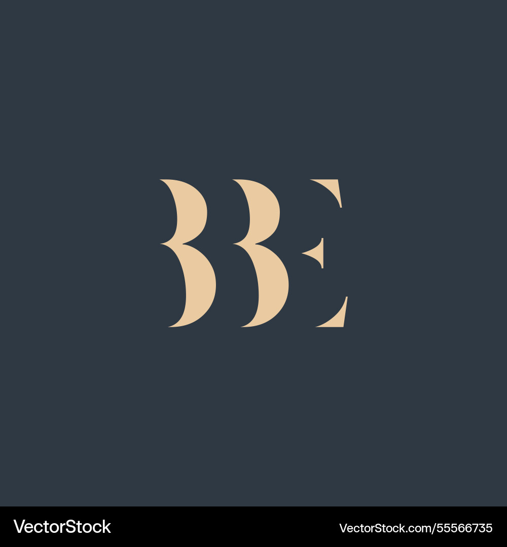 Momogram bbd abstract logo letter Royalty Free Vector Image