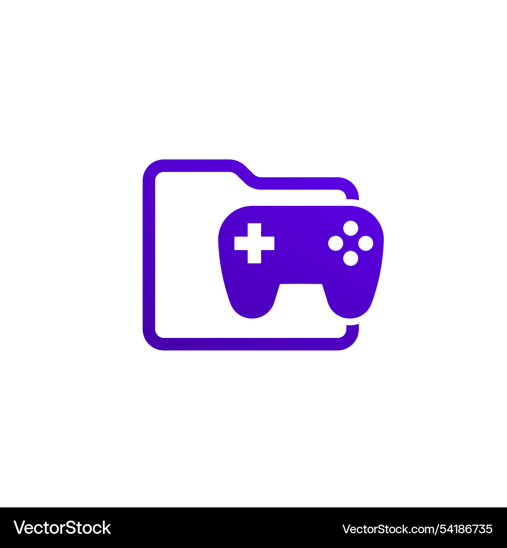 Spielordner Symbol pictogram Lizenzfreies Vektorbild