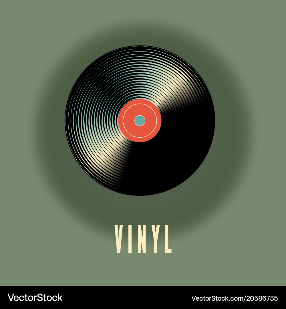 Vinyl music record Royalty Free Vector Image - VectorStock