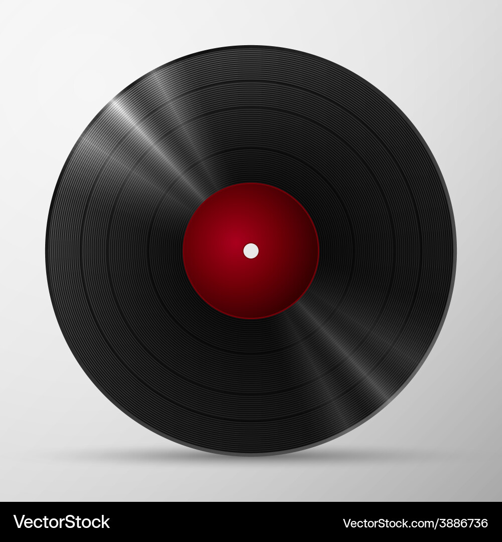 Black vinyl record Royalty Free Vector Image - VectorStock