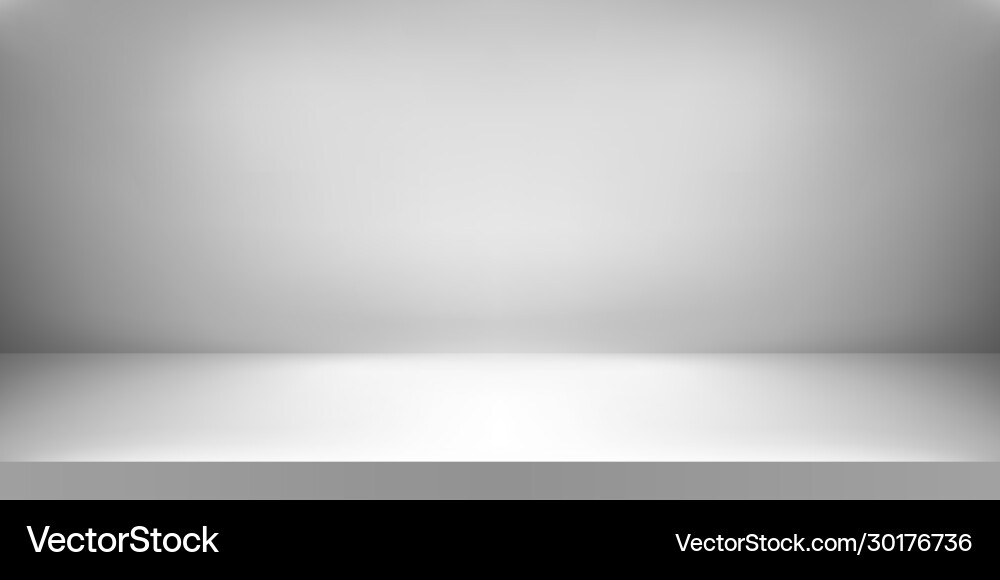 Empty white color studio room background product Vector Image