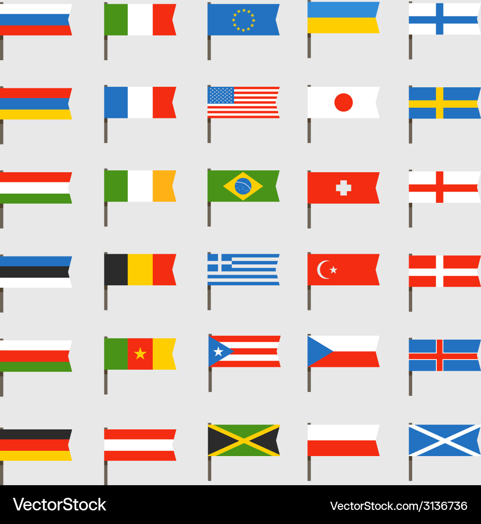 Flags Royalty Free Vector Image - VectorStock