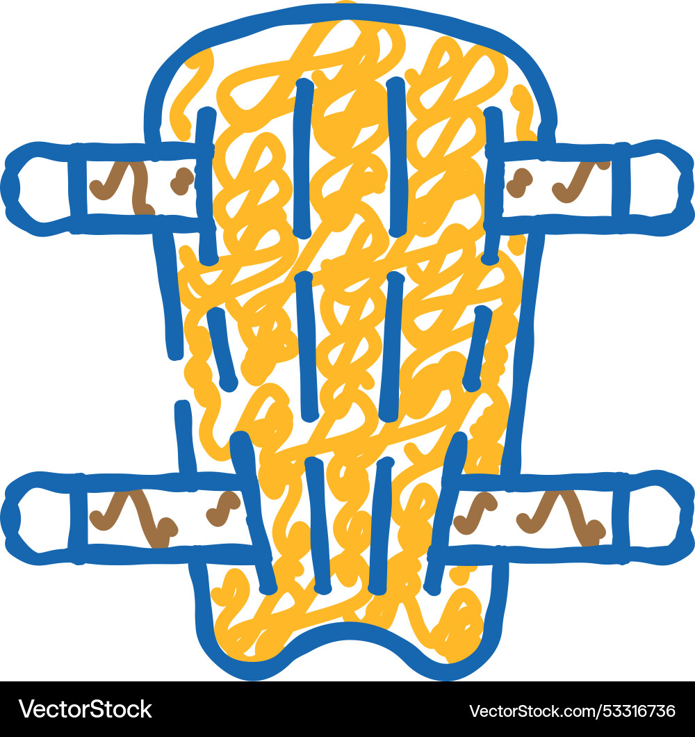 Leg protection icon doodle Royalty Free Vector Image