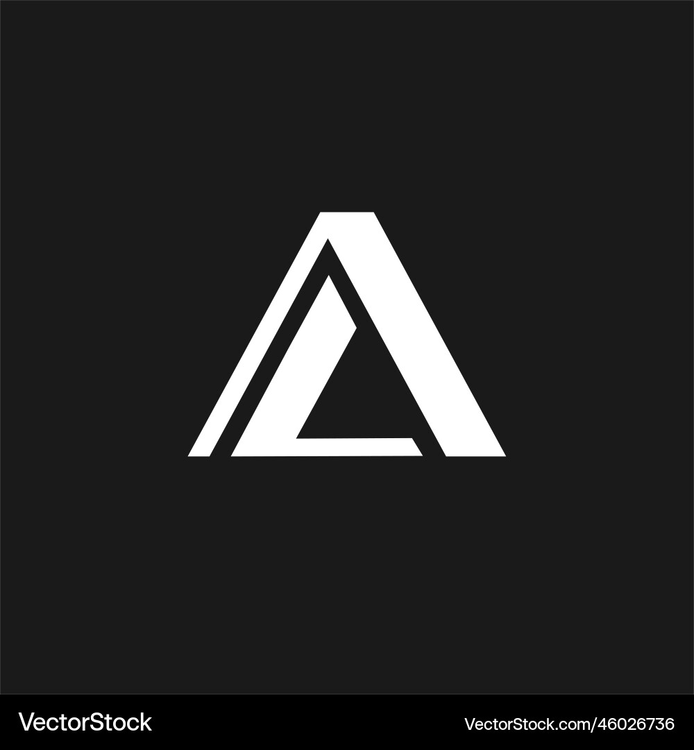 Letter al logo monogram design Royalty Free Vector Image