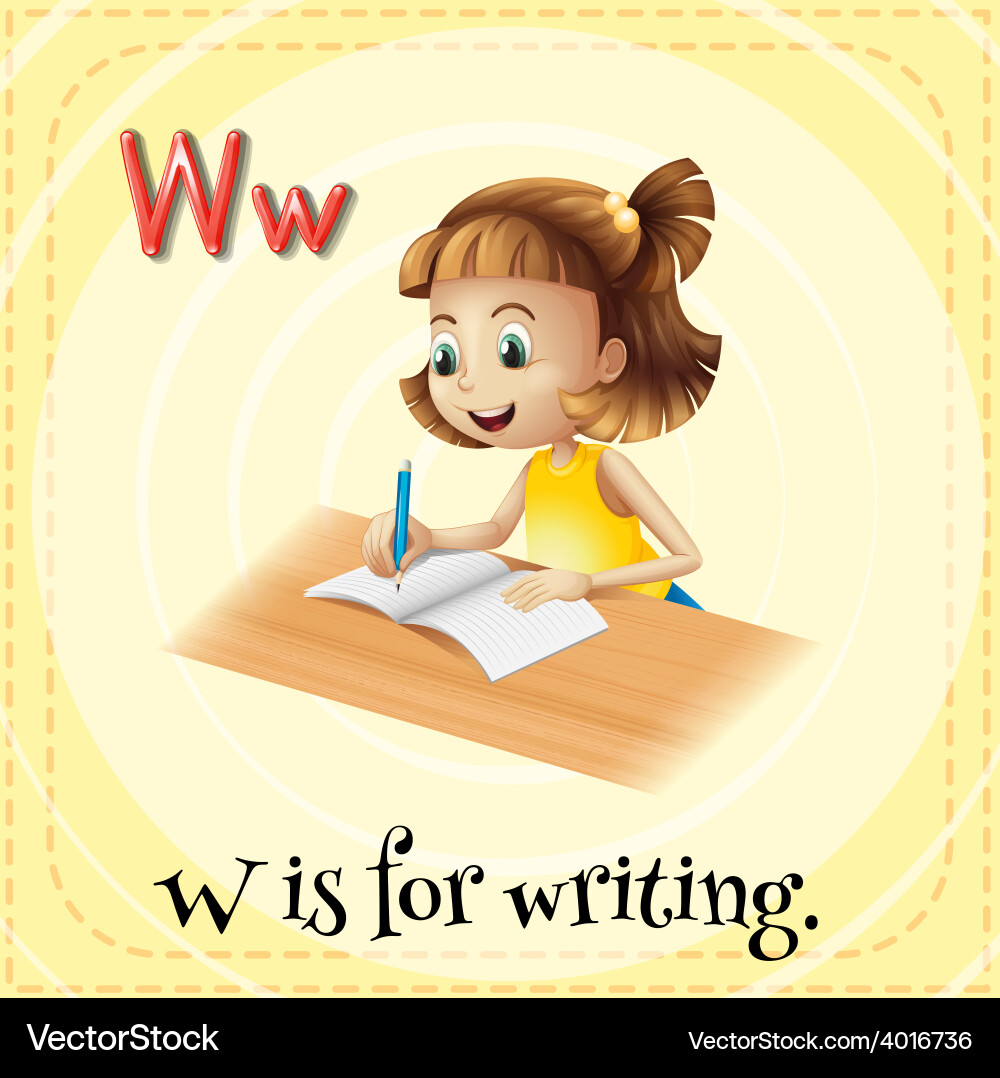 Letter w Royalty Free Vector Image - VectorStock