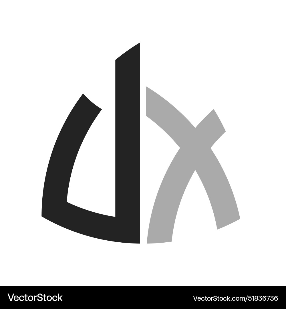 Modern creative ux logo design letter icon Vector Image