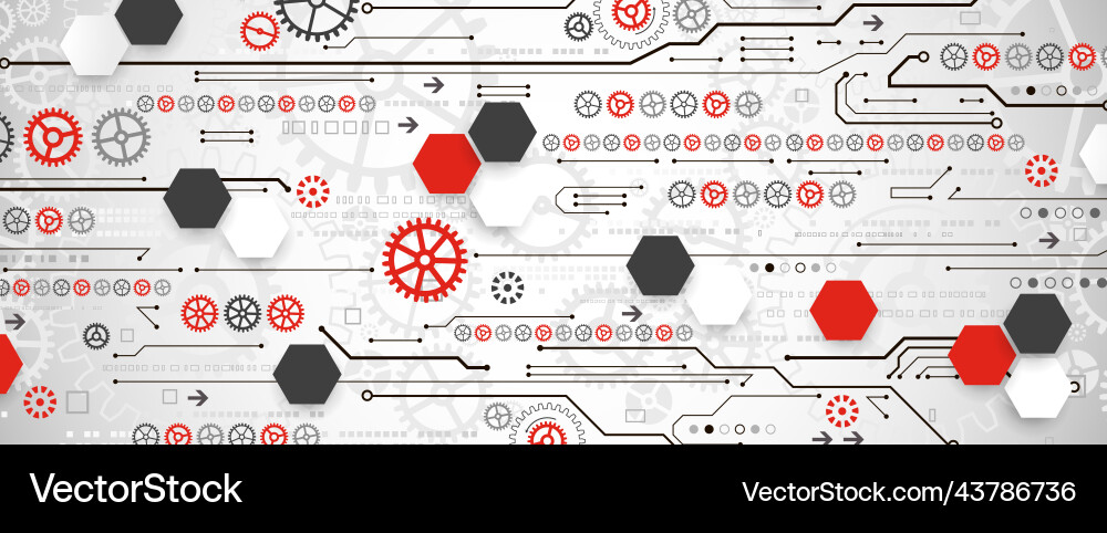 Modern futuristic engineering science technology Vector Image