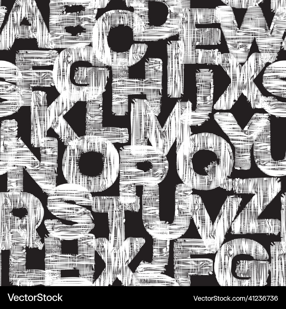 Retro Textile Letter Pattern Royalty Free Vector Image