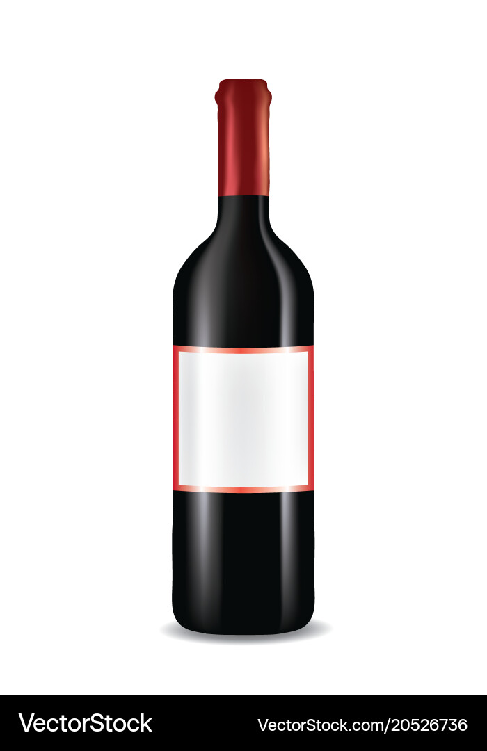 Wine bottle Royalty Free Vector Image - VectorStock