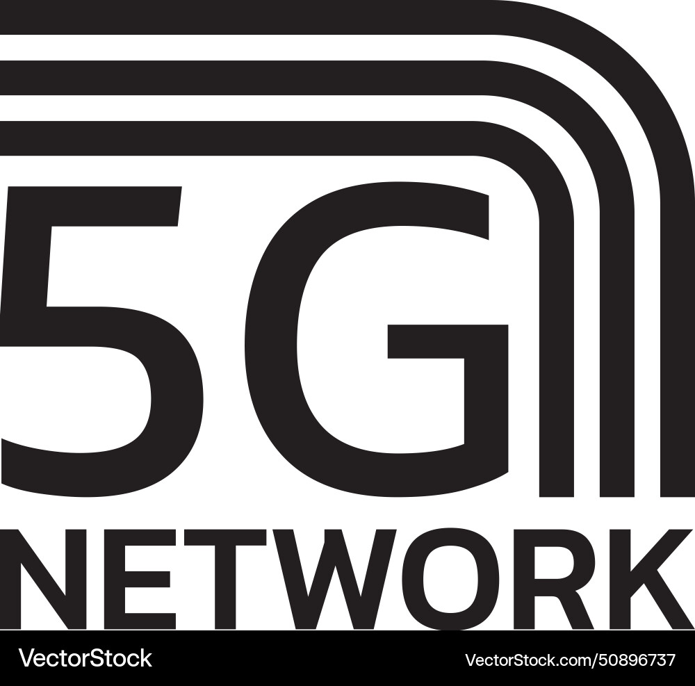 5g icon high speed wifi or wireless network logo Vector Image