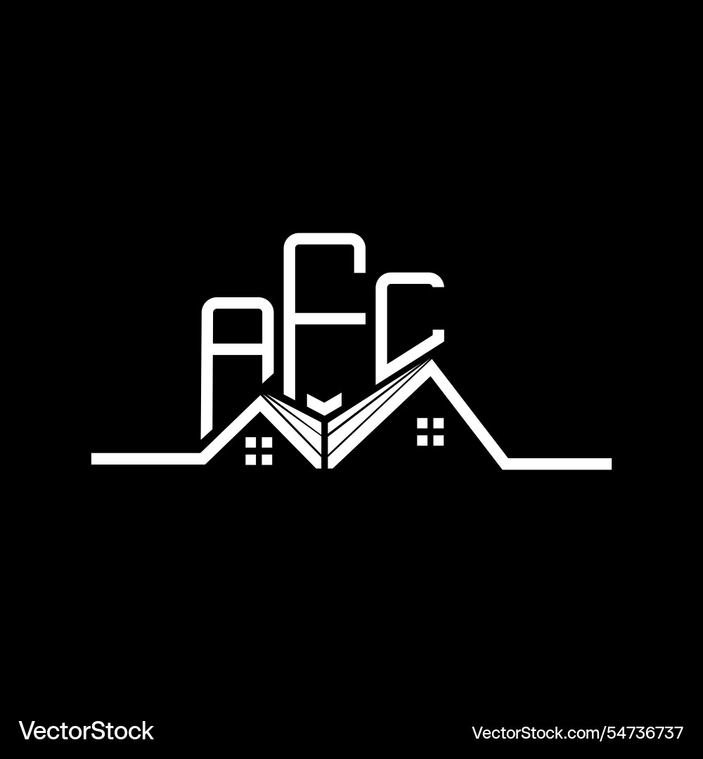 Afl real state logo design simple and modern Vector Image