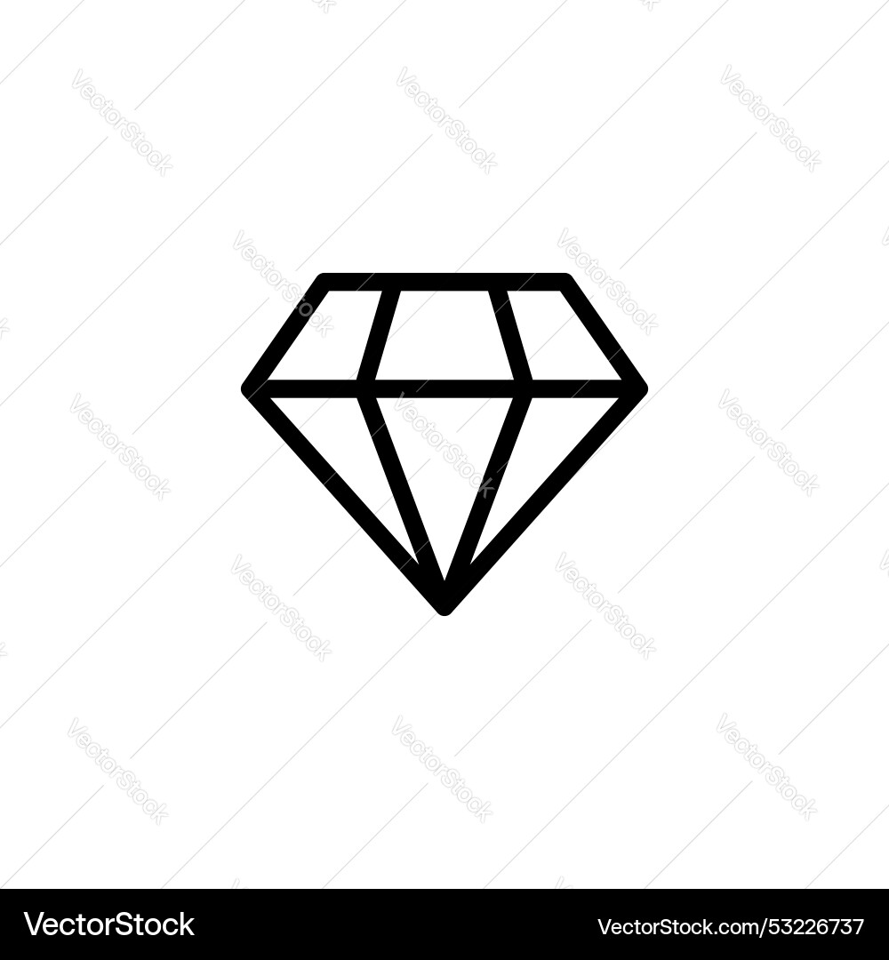 High potency icon set diamond product symbol Vector Image