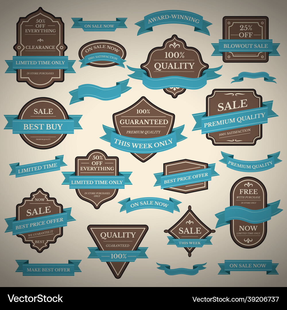 Labels Royalty Free Vector Image - VectorStock