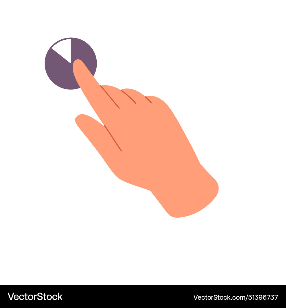 Long press icon for interface sensor control Vector Image