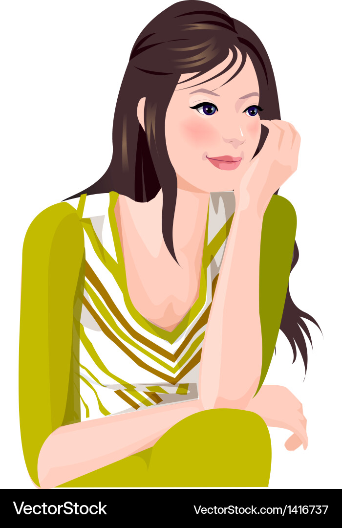 Portrait woman Royalty Free Vector Image - VectorStock