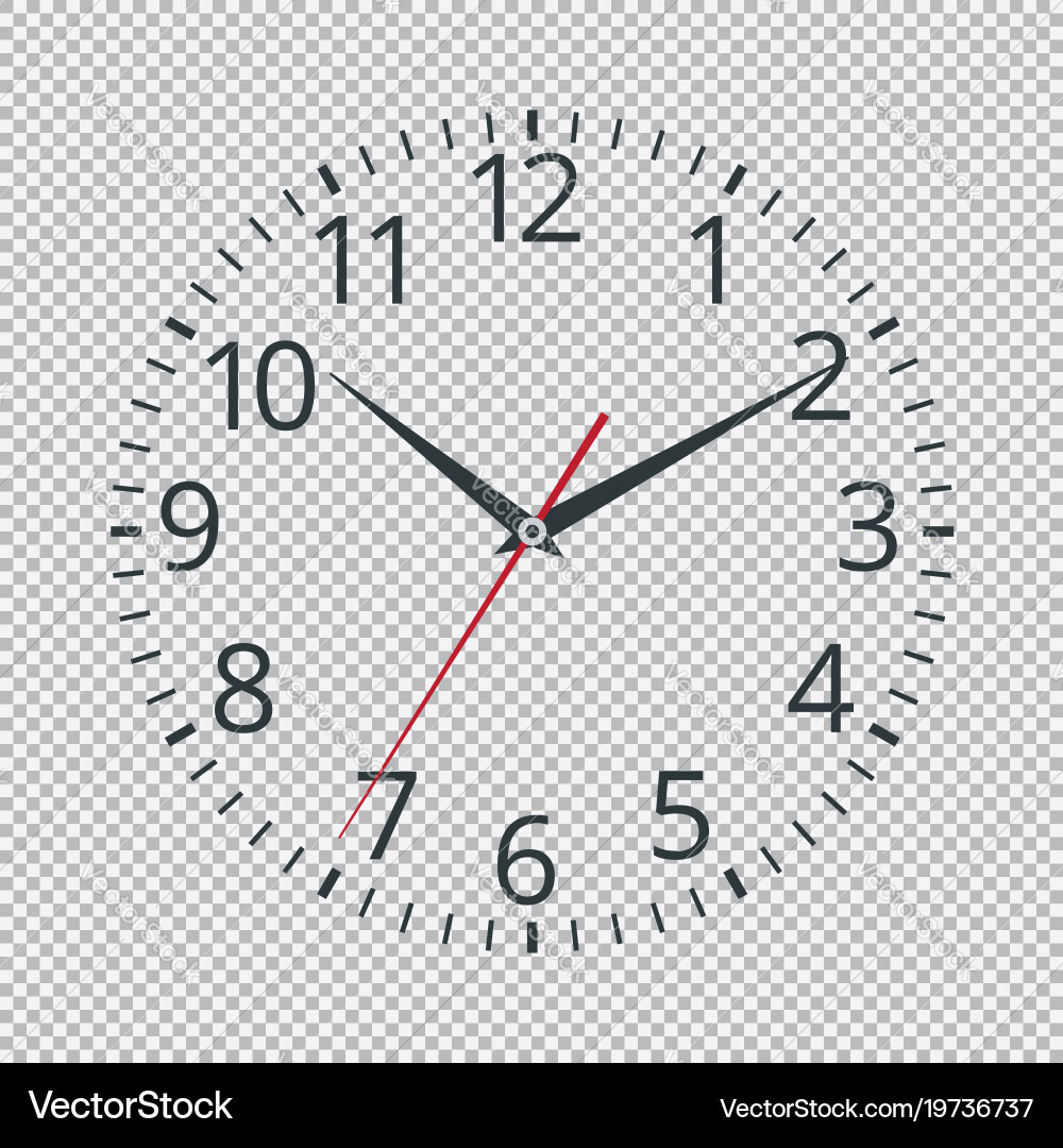Realistic classic black round wall clock icon Vector Image Realistic classic black round wall clock icon Vector Image