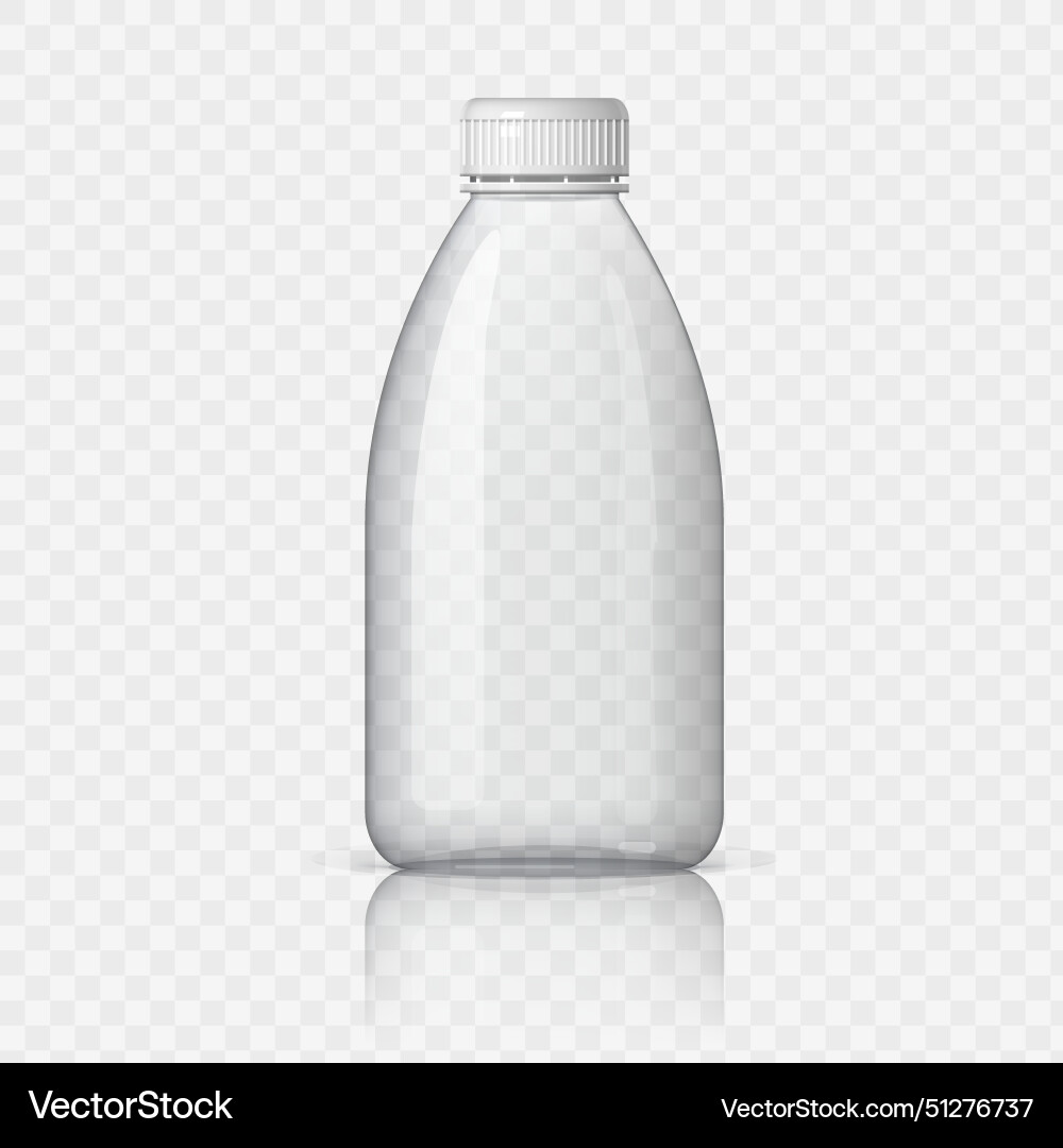 Realistic plastic bottle for water Royalty Free Vector Image