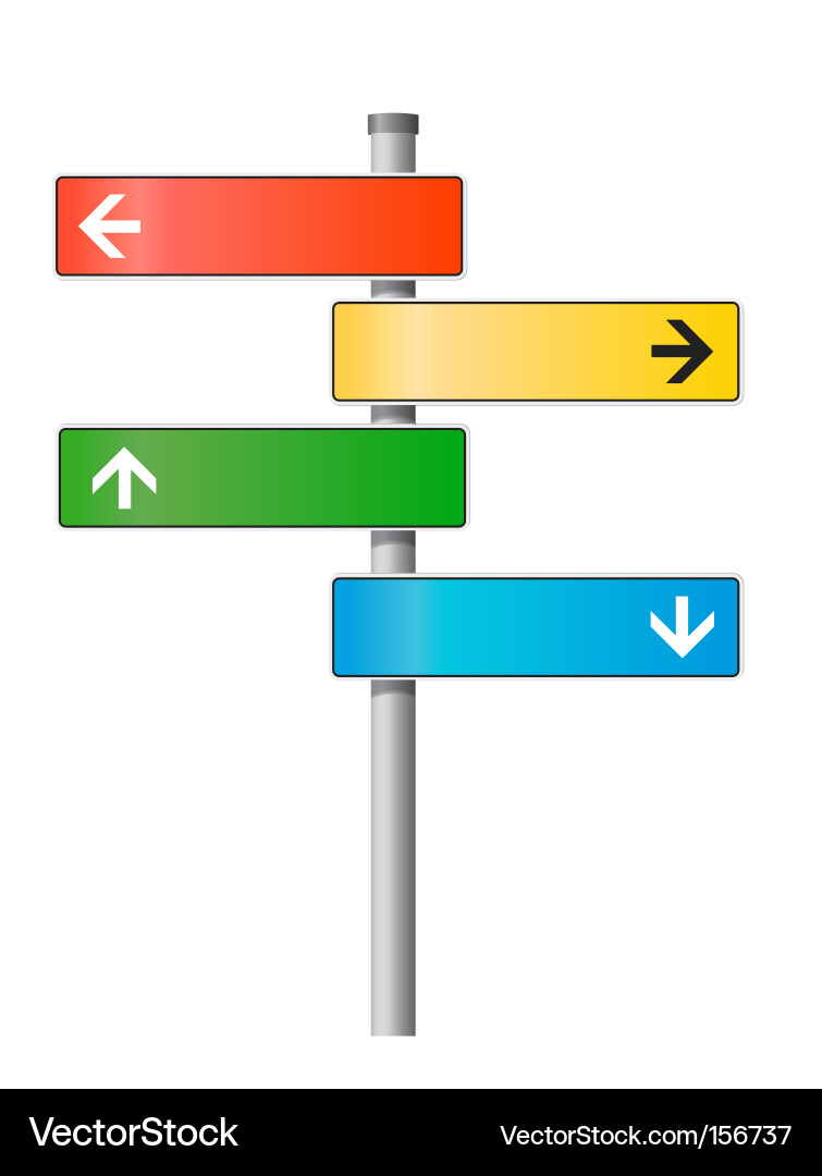Signpost Royalty Free Vector Image - VectorStock