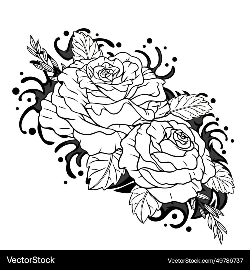 Traditional Rose Flash Art