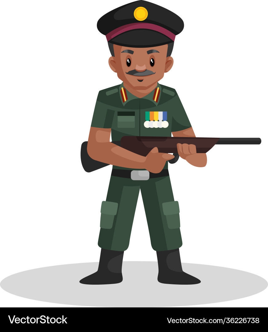 Army man cartoon Royalty Free Vector Image - VectorStock