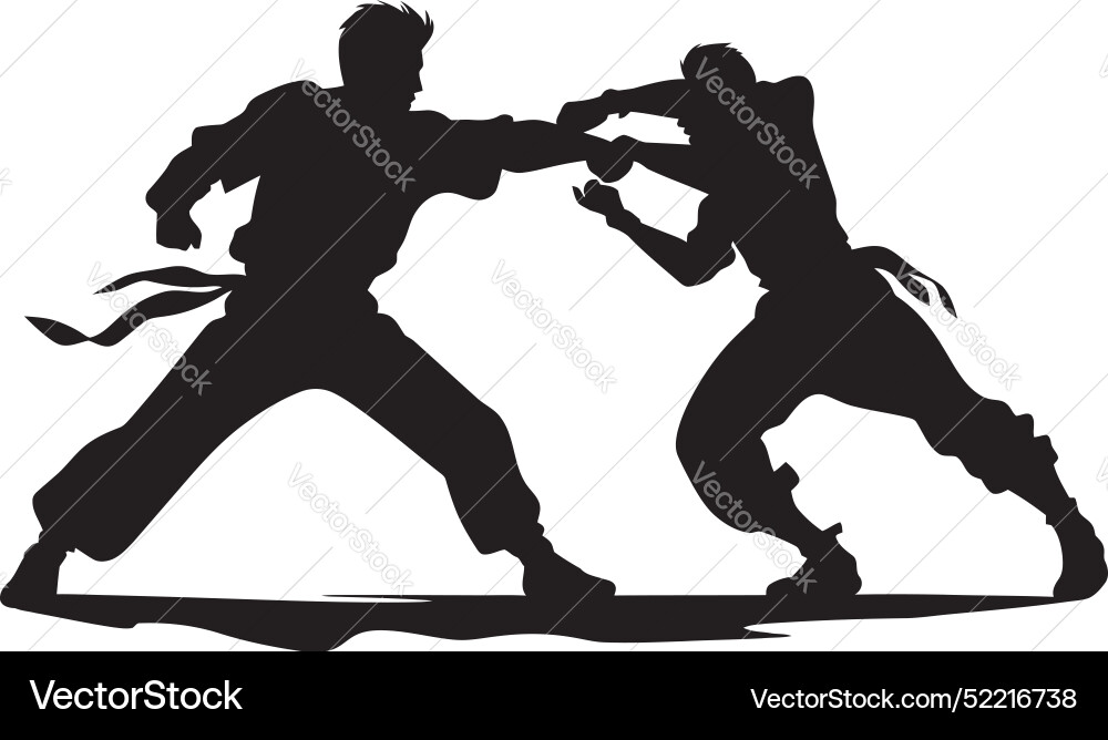 Confrontation heat black duel emblem combat clash Vector Image