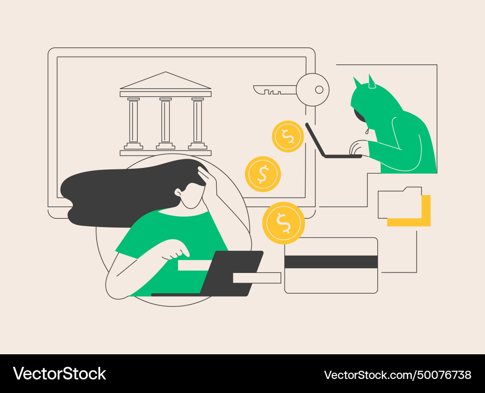 Financial crimes abstract concept Royalty Free Vector Image