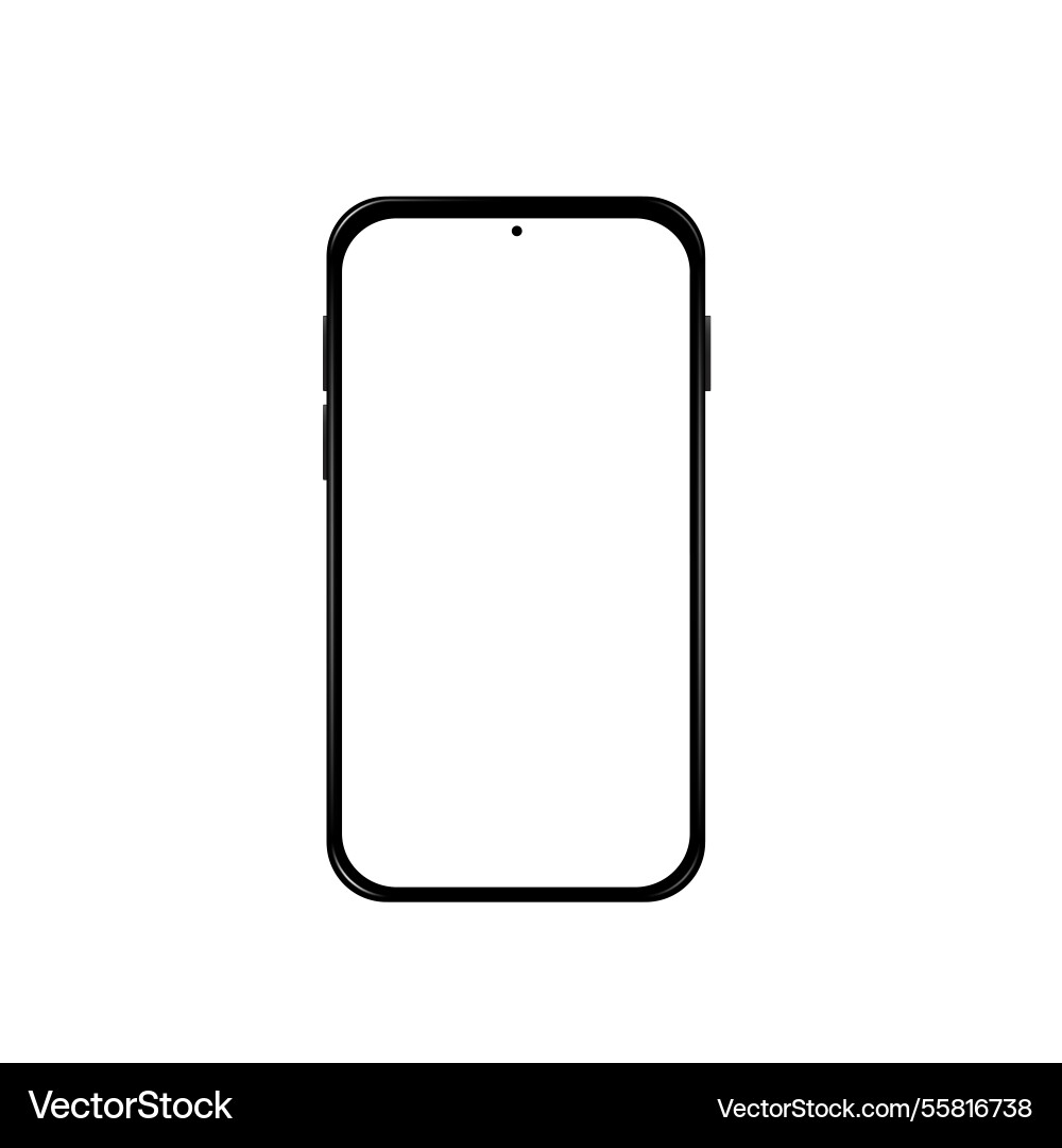 New style simple black smartphone with white Vector Image