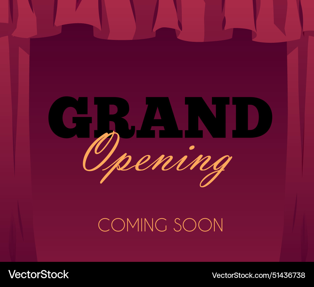 Poster design with red curtain place Royalty Free Vector