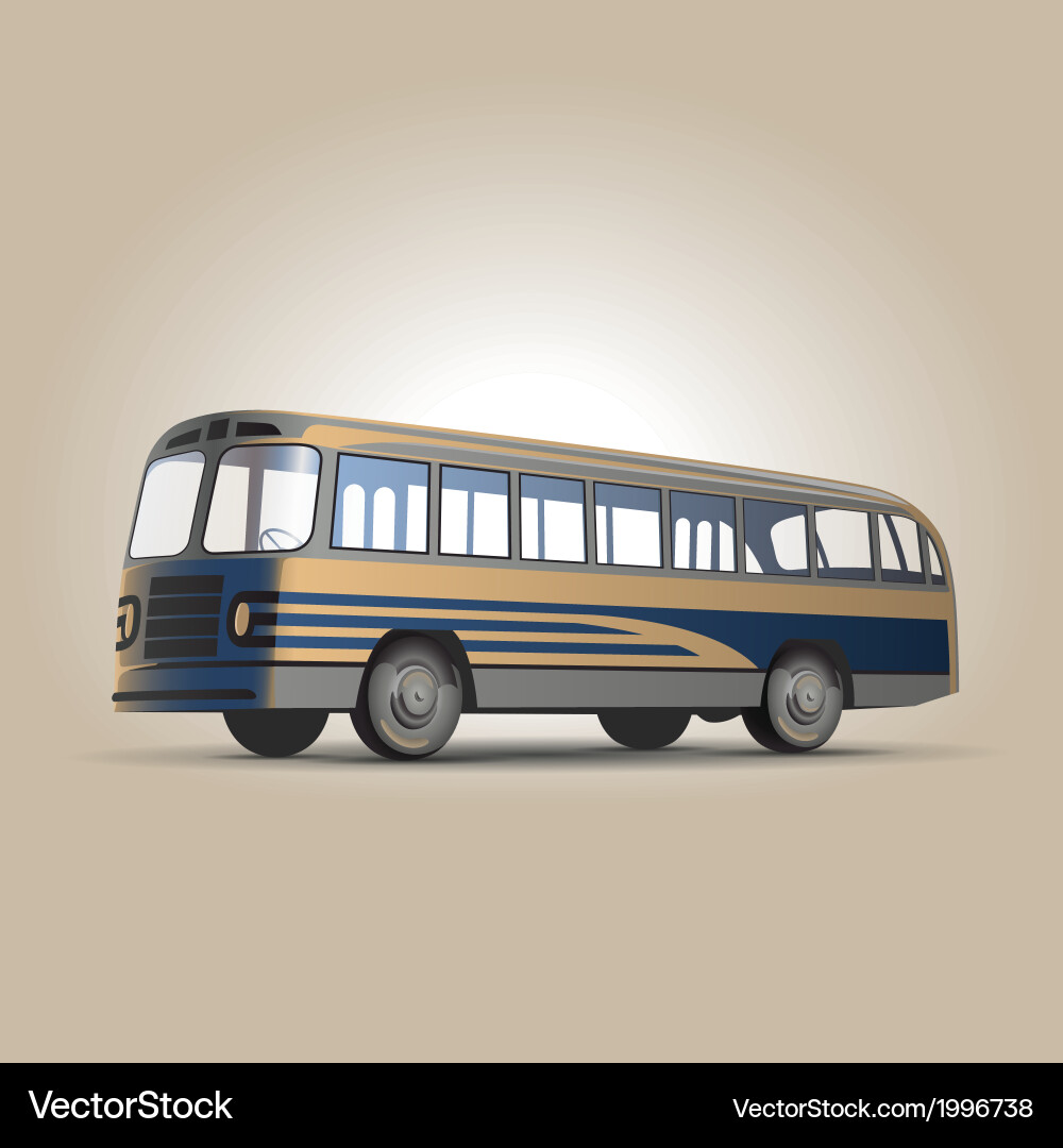 Retrobus Royalty Free Vector Image - VectorStock
