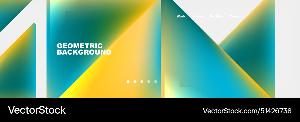 Triangle minimal web site page background design Vector Image