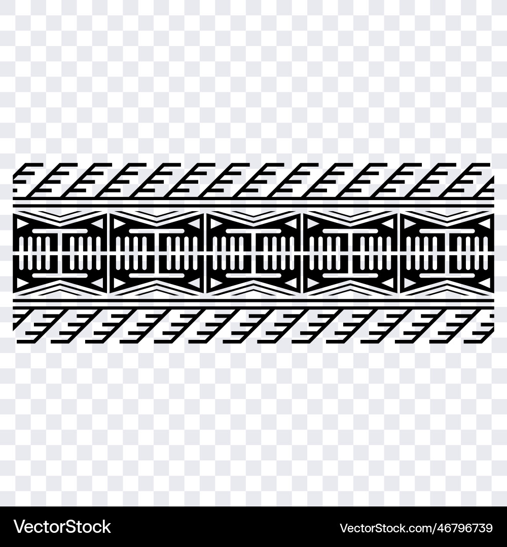 Aboriginal polynesian ethnic border Royalty Free Vector