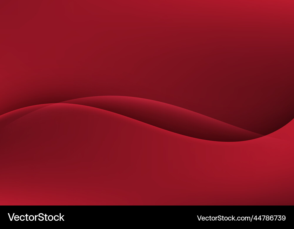 Abstract red liquid flowing wave shape gradient Vector Image