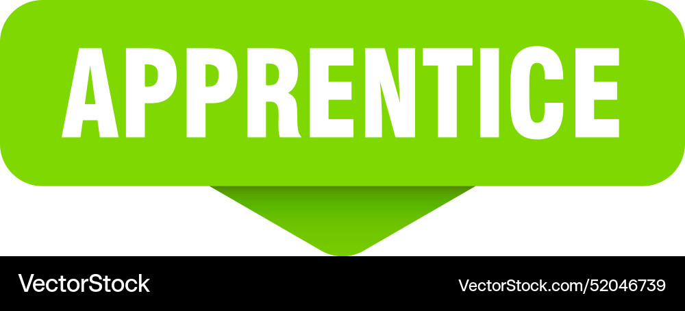 Apprentice sticker sign on transparent Royalty Free Vector
