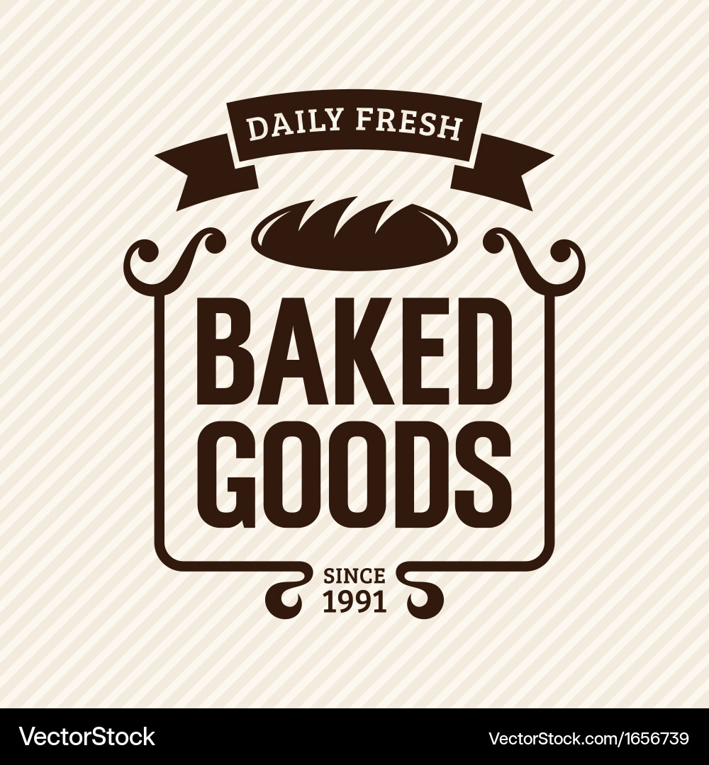 Baked goods Royalty Free Vector Image - VectorStock