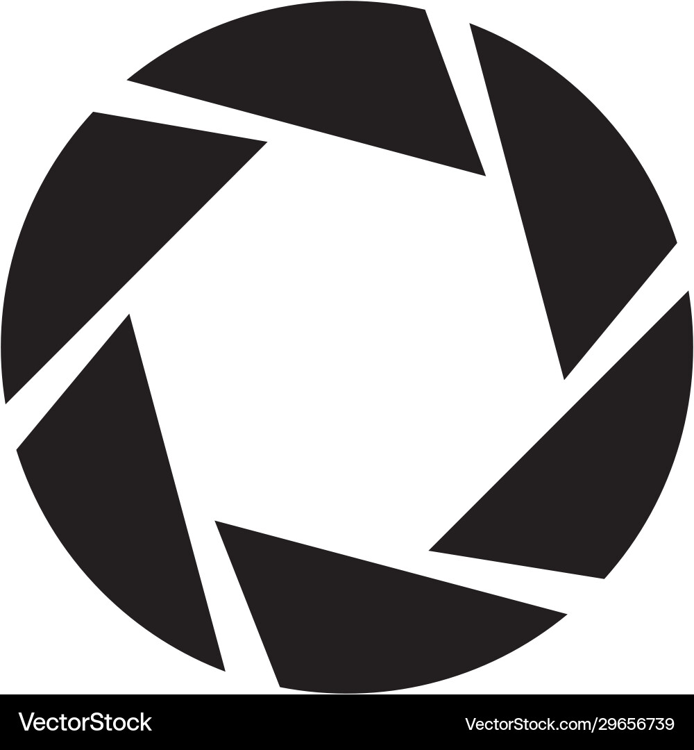 Camera lens icon and symbol logo Royalty Free Vector Image