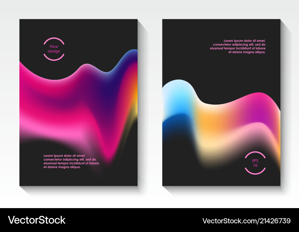 Flow design covers Royalty Free Vector Image - VectorStock