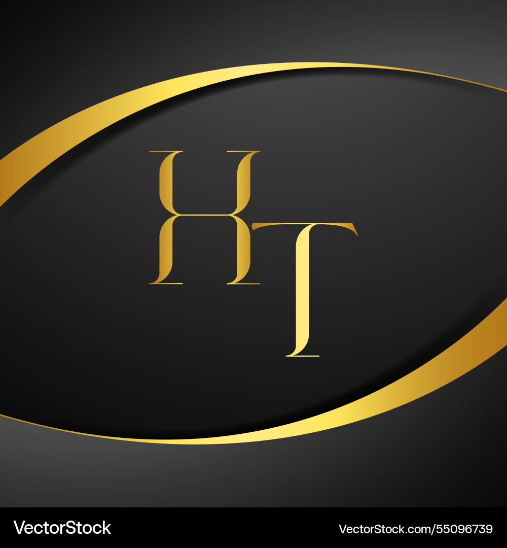 Ht luxury letter logo Royalty Free Vector Image