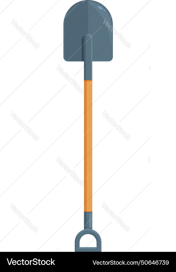 Mine worker shovel icon cartoon rock Royalty Free Vector