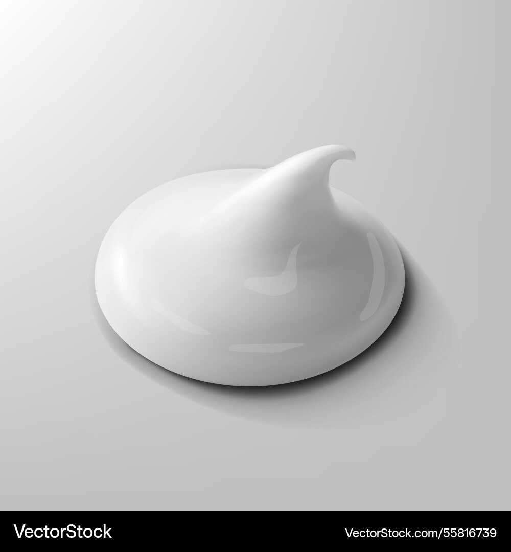 Realistic cream isolated on white background Vector Image