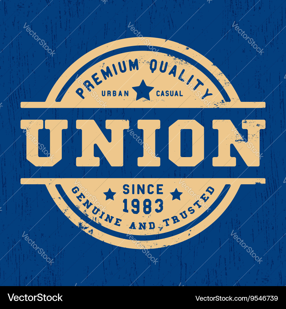 Union vintage stamp Royalty Free Vector Image - VectorStock