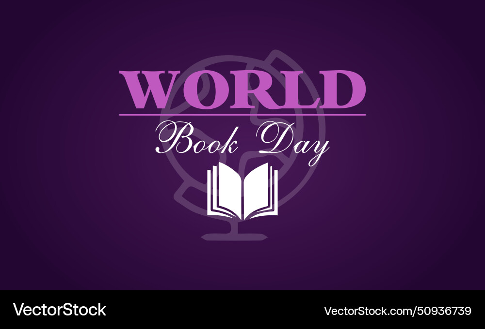 World book day unique text design Royalty Free Vector Image