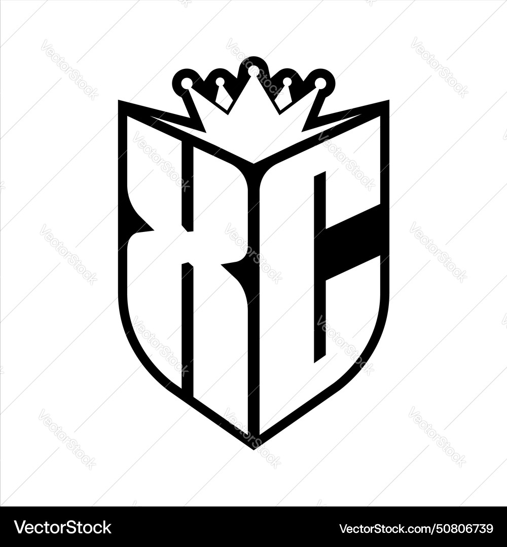 Xc letter bold monogram with shield shape Vector Image