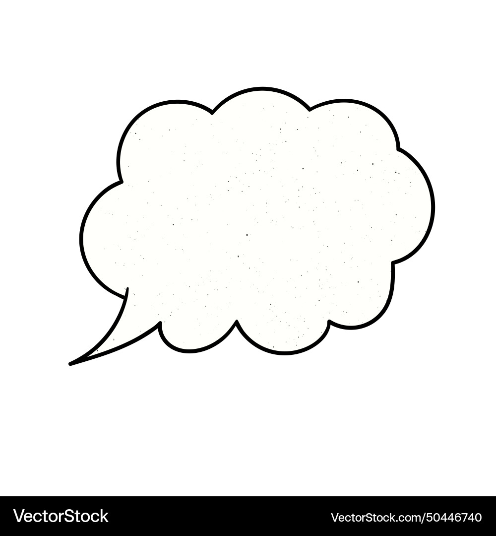 Cartoon comic speech bubble cloud for text Vector Image