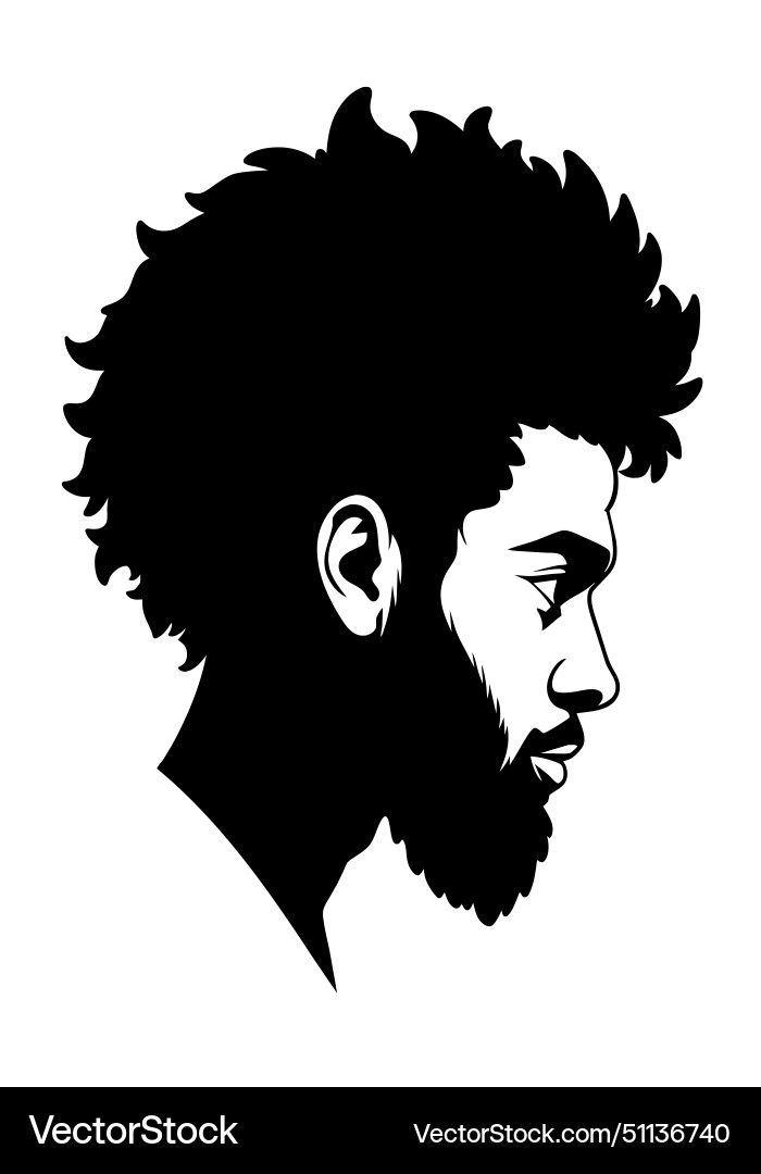 Dreadlocks hairstyle afro hair and beardblack men Vector Image