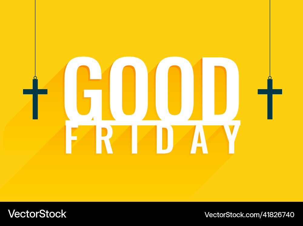 Flat good friday holy week background Royalty Free Vector