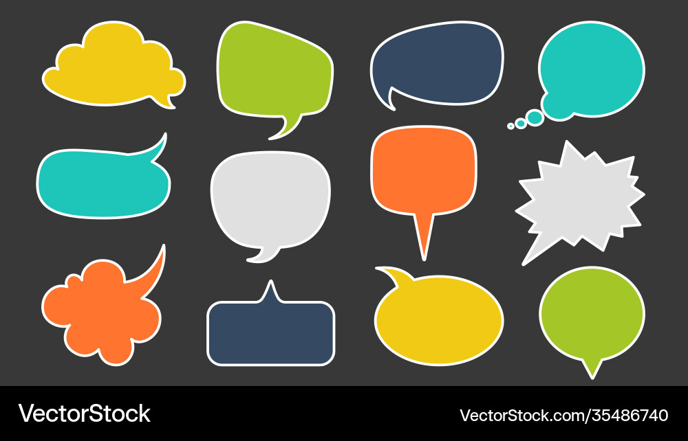 Speech Bubbles - Dialogue & Chat Royalty Free Vector