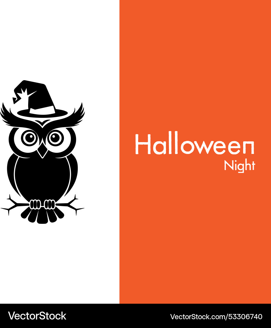 Spooky halloween owl Royalty Free Vector Image