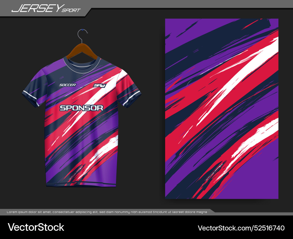 Sports geometric racing jersey design Royalty Free Vector